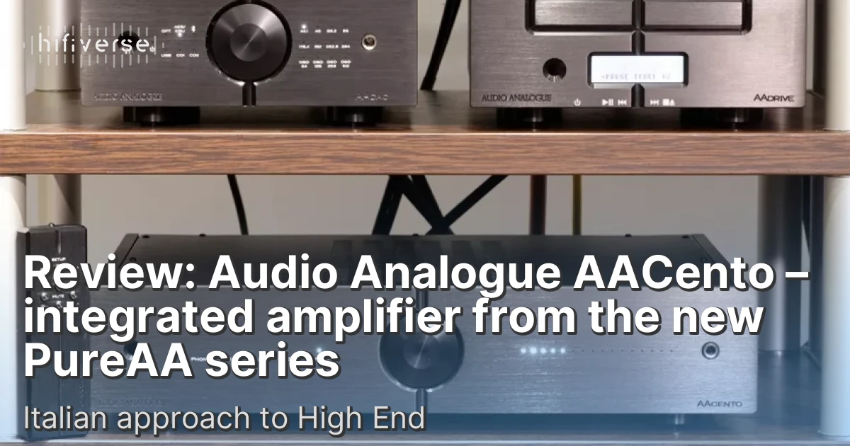 Review: Audio Analogue AACento – integrated amplifier from the new ...