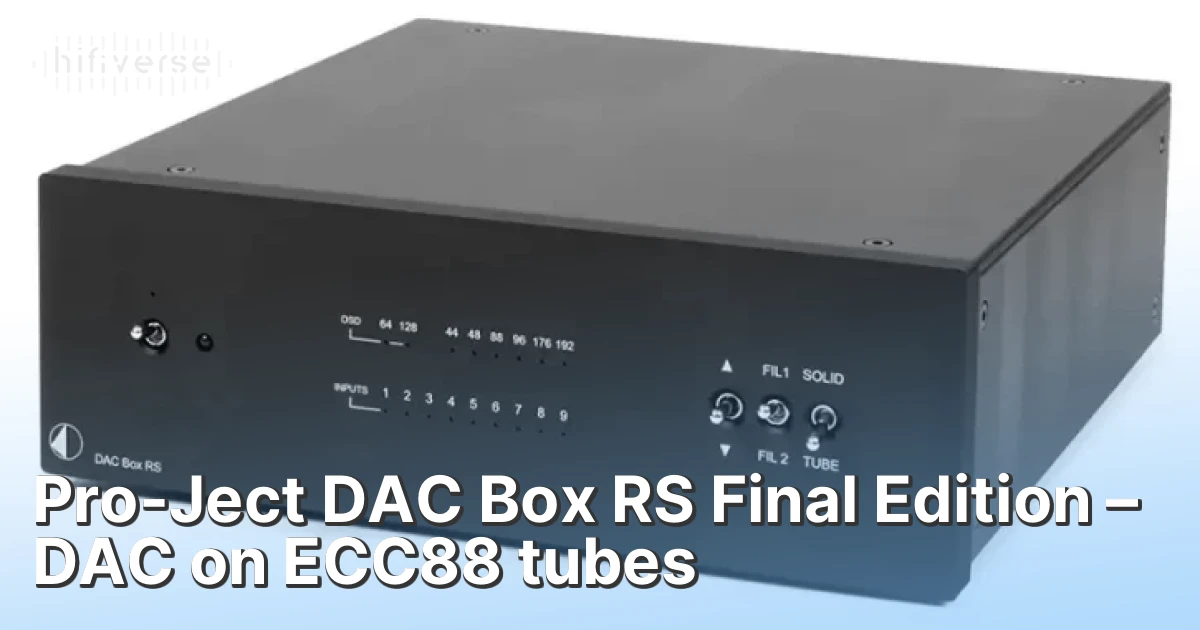 Pro-Ject DAC Box RS Final Edition – DAC on ECC88 tubes - Hifiverse